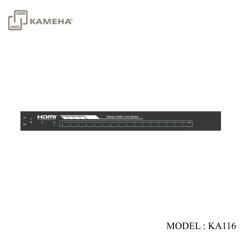 KA116 16 PORT HDMI SPLITTER V2.0 - KAMEHA - Kameha.com.my