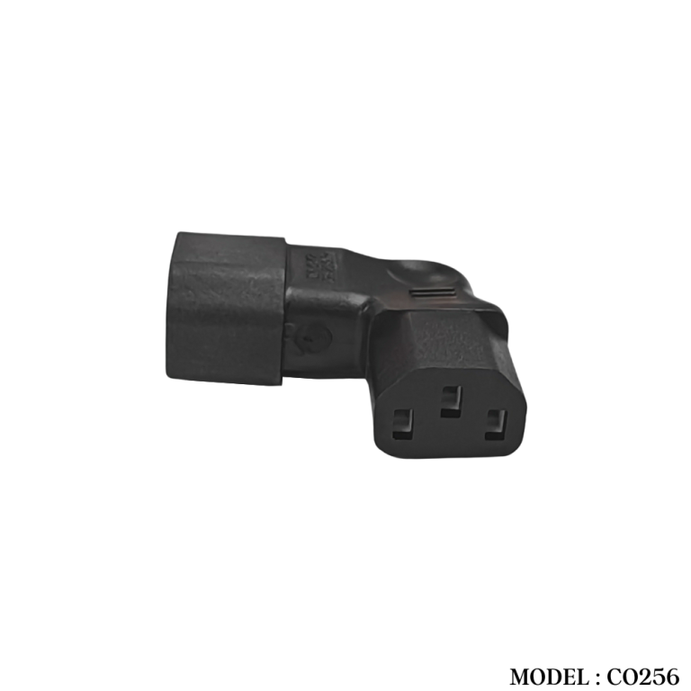 CO256 C14 MALE TO C13 FEMALE L SHAPE RIGHT ANGLE CONVERTER - Kameha.com.my