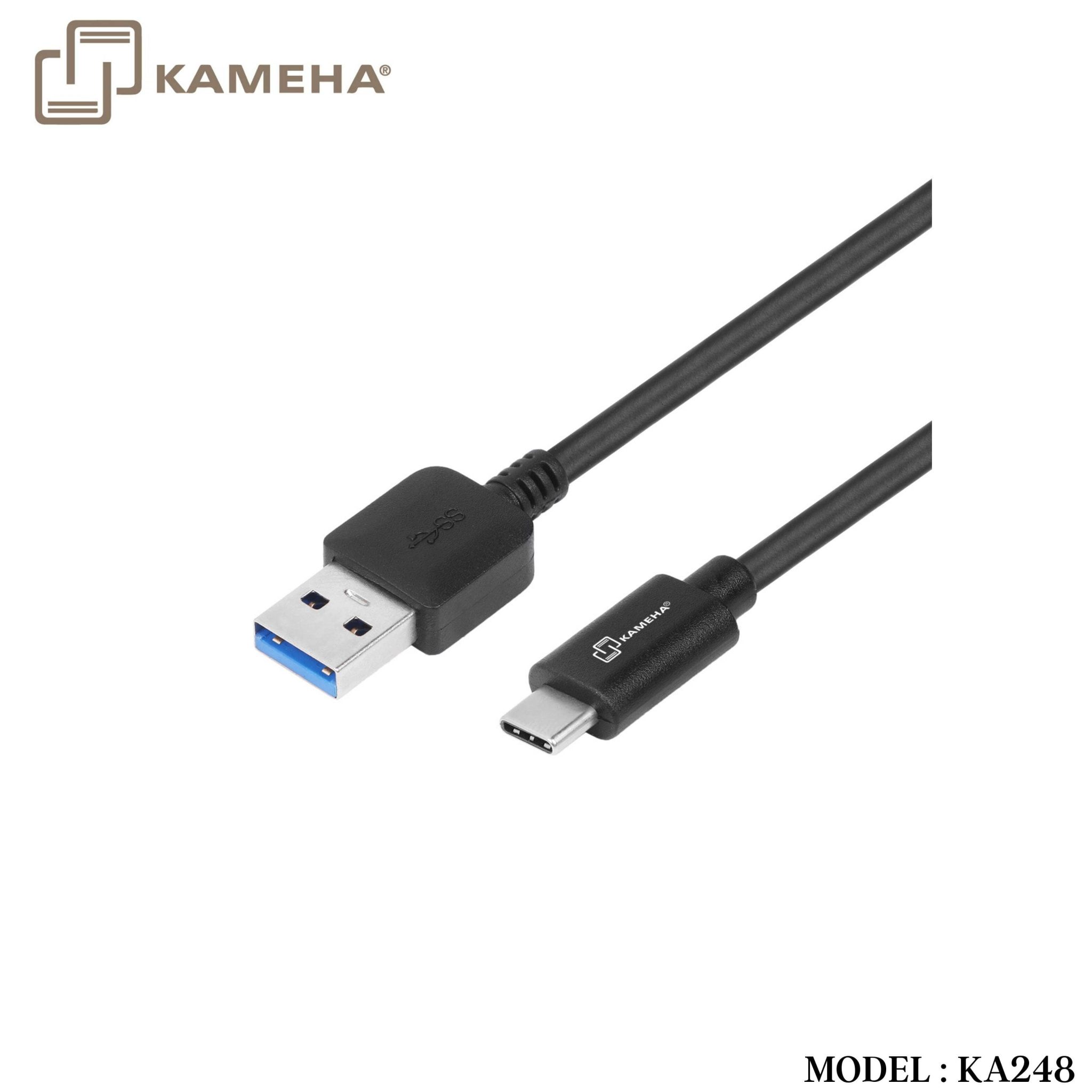 KA248 USB AM TO TYPE C CABLE 10G 15W 1METER - KAMEHA - Kameha.com.my